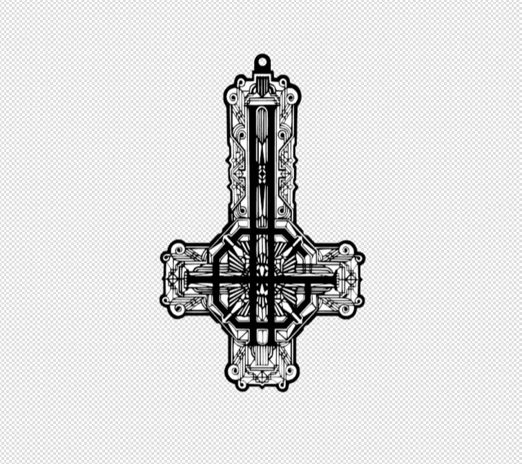 Voller Ghost Meliora Grucifix 2-Farben Wandhalter – Kostenloses 3D ...