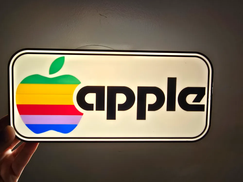 Retro Apple Computer Lightbox Sign by Phalanx - MakerWorld