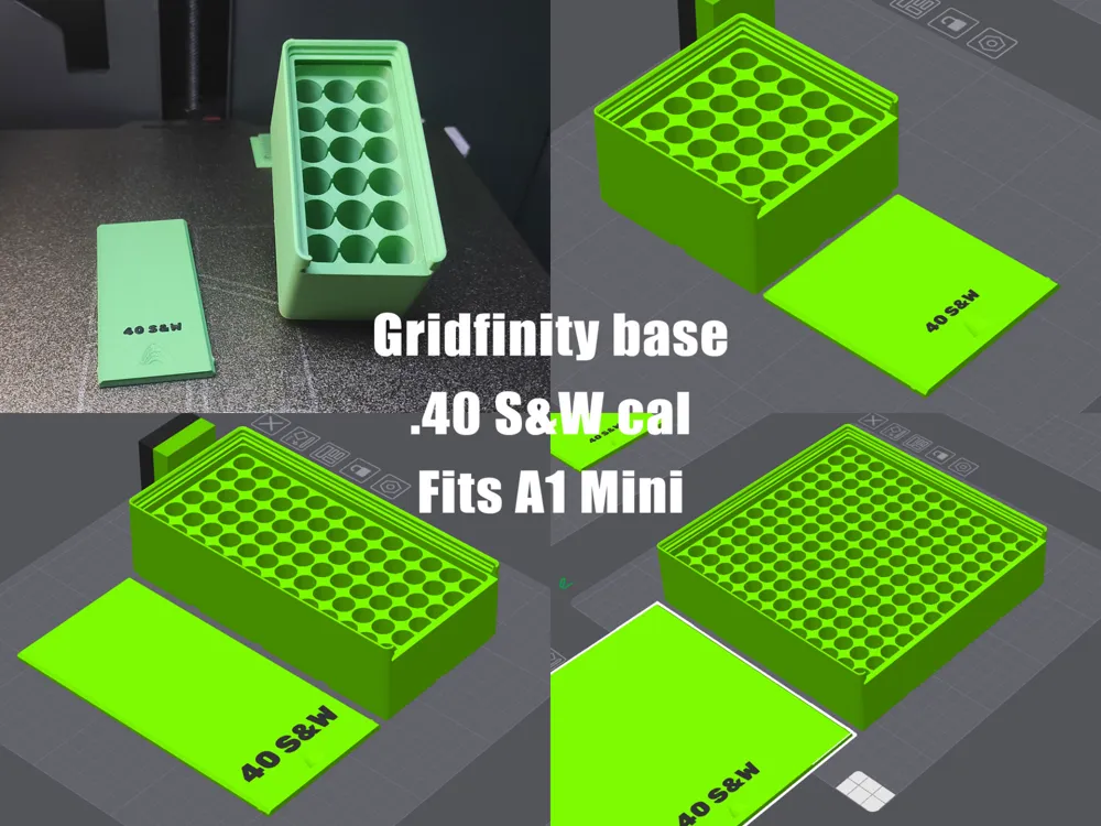 .40 S&W Gridfinity Ammo Storage Box - 1x1 to 4x4 by We Be Printin' MakerWorld: Download Free 3D ...