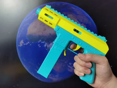 TEC-9 / T-15 water toy gun by QYM 3D 脑洞造物秦一鸣 MakerWorld: Download Free ...