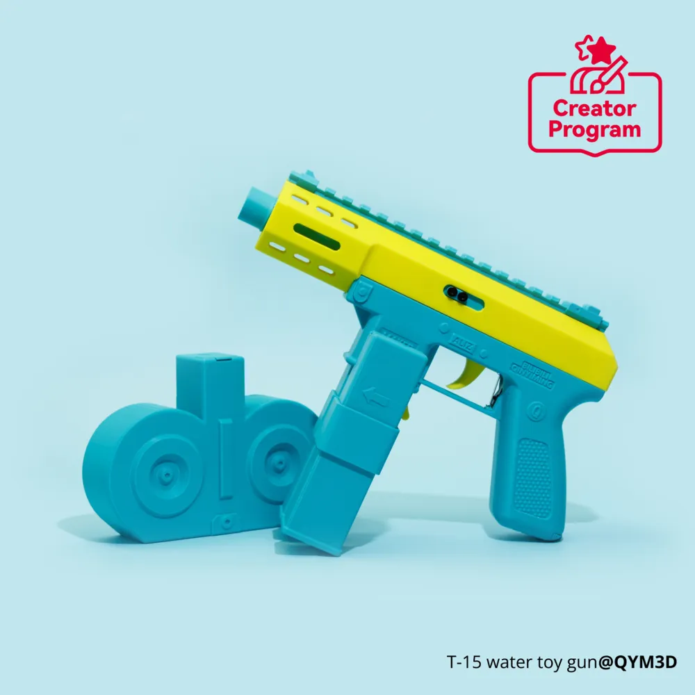 TEC-9 / T-15 water toy gun by QYM 3D 脑洞造物秦一鸣 MakerWorld: Download Free ...