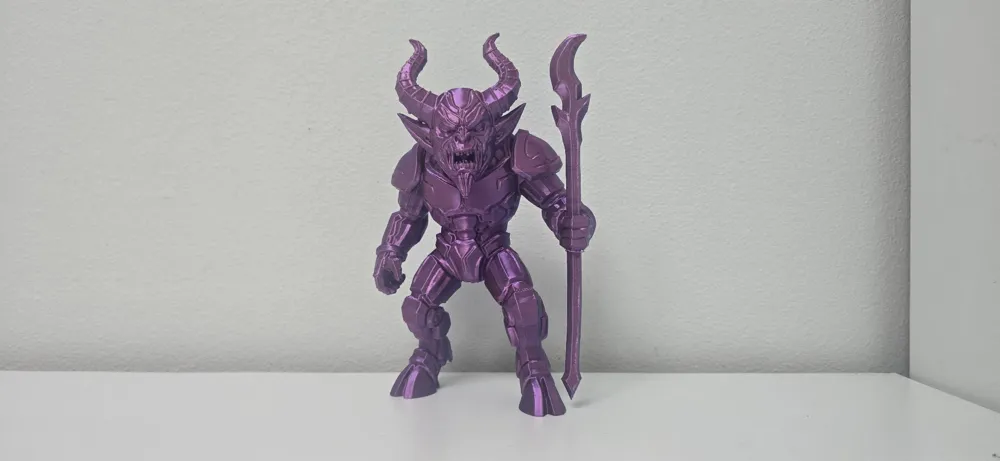 Purple Mecha Demon with Staff Christmas Robot by 3DMasterCZE MakerWorld ...