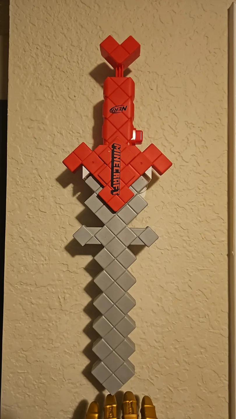 Minecraft NERF Sword Gun Wall Hook by printomancy MakerWorld: Download ...