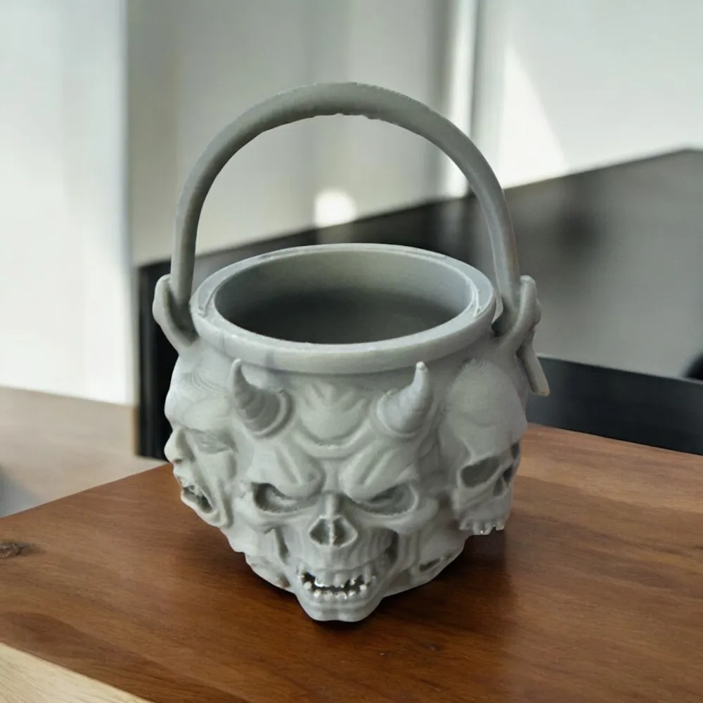 Halloween Demon Skull Cauldron – Spooky Horror by DnD ⭐⭐⭐⭐⭐ MakerWorld ...