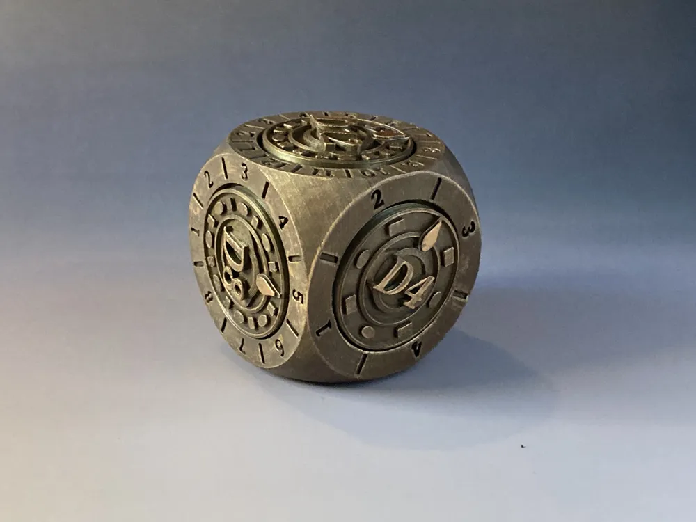 Dice cube fidget spinner for roleplay (DandD) by knutsel_corner MakerWorld: Download Free 3D Models