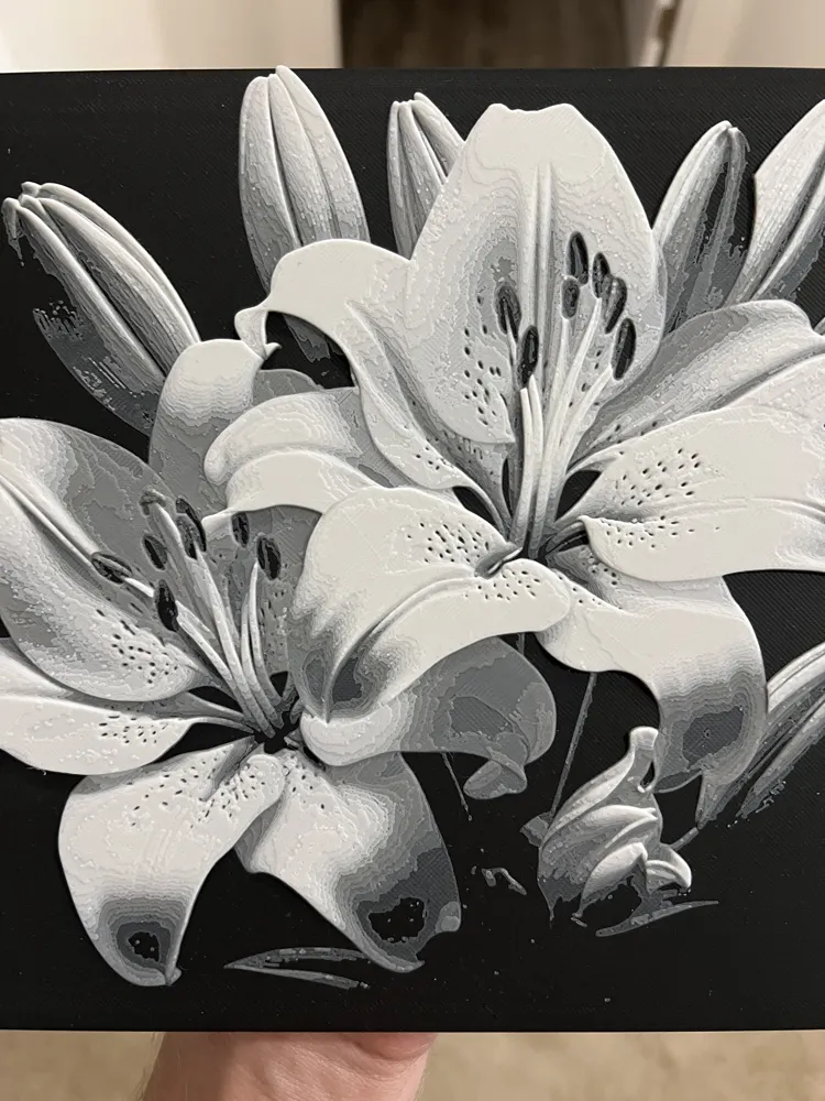 Lilium Flower Art Hueforge by RP47 Designs MakerWorld: Download Free 3D ...