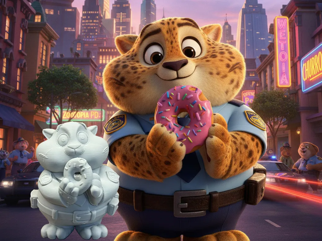 Zootopia - Officer Clawhauser - Free 3D Print Model - MakerWorld