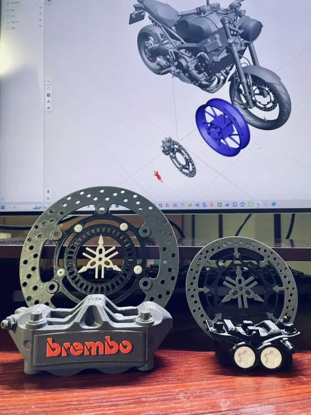 Motorcycle brake rotor and caliper style desktop ornament Remixed by ...