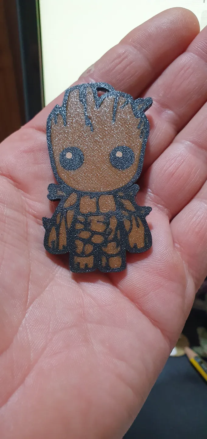Multicolored Groot keychain by p4mp3r072 - MakerWorld