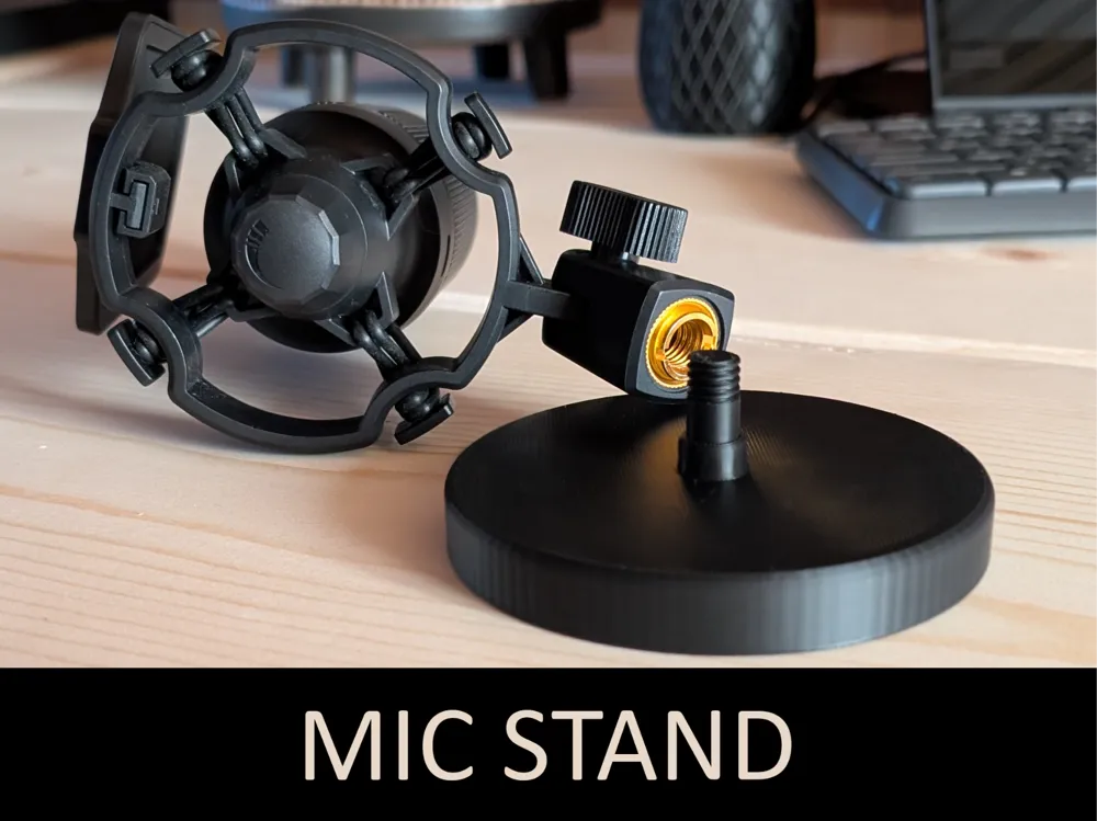 Microphone Stand with 3/8" Thread by XLBORA MakerWorld: Download Free ...