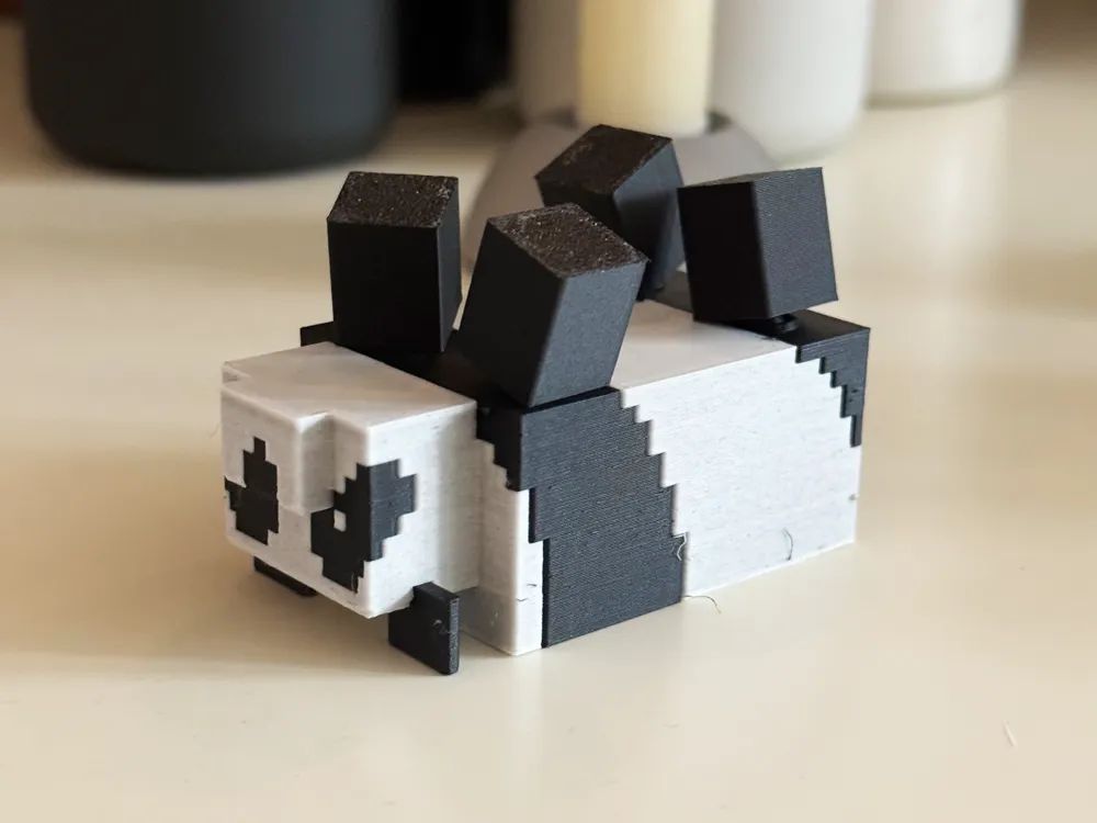 Minecraft Panda with movable legs - Free 3D Print Model - MakerWorld