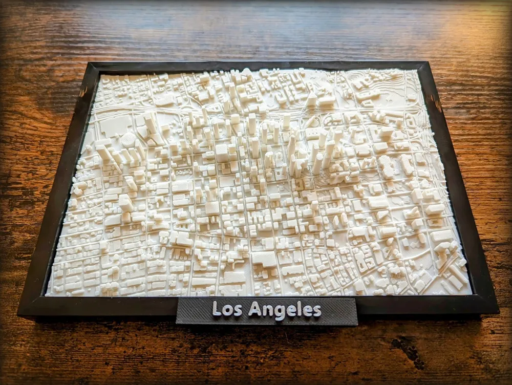 Los Angeles California 3D Miniature - Free 3D Print Model - MakerWorld