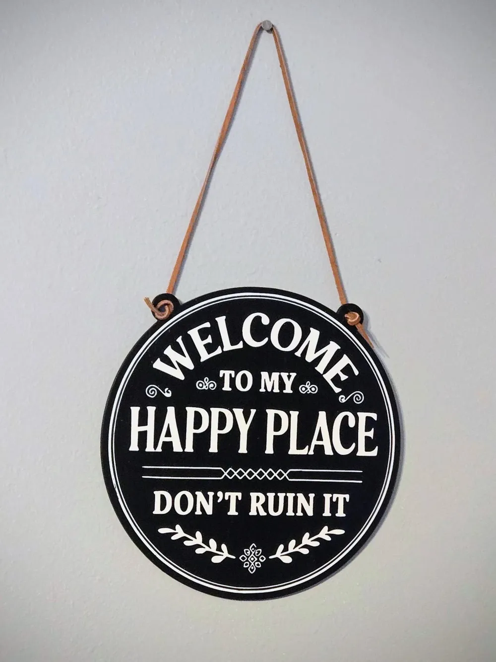 Welcome to My Happy Place –Funny Door Hanging Sign - Free 3D Print ...