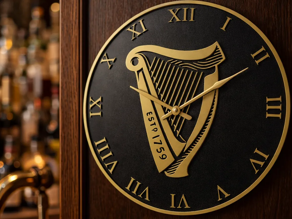 Irish Pub Style Wall Clock – Ø 250 mm Guinness - Free 3D Print Model ...