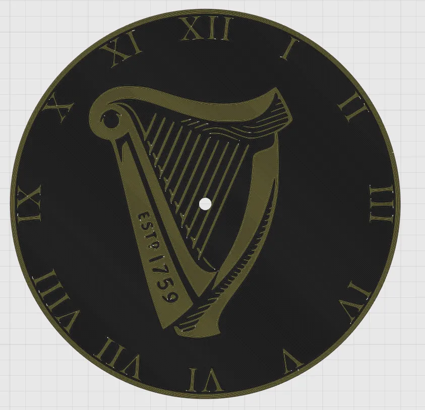 Irish Pub Style Wall Clock – Ø 250 mm Guinness - Free 3D Print Model ...