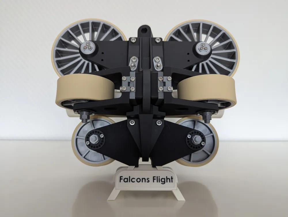 Falcon's Flight Roller Coaster Bogie - Free 3D Print Model - MakerWorld