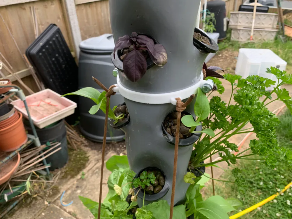 hydroponic tower support clamp 4 inch 115mm PVC by oddsandsods - MakerWorld
