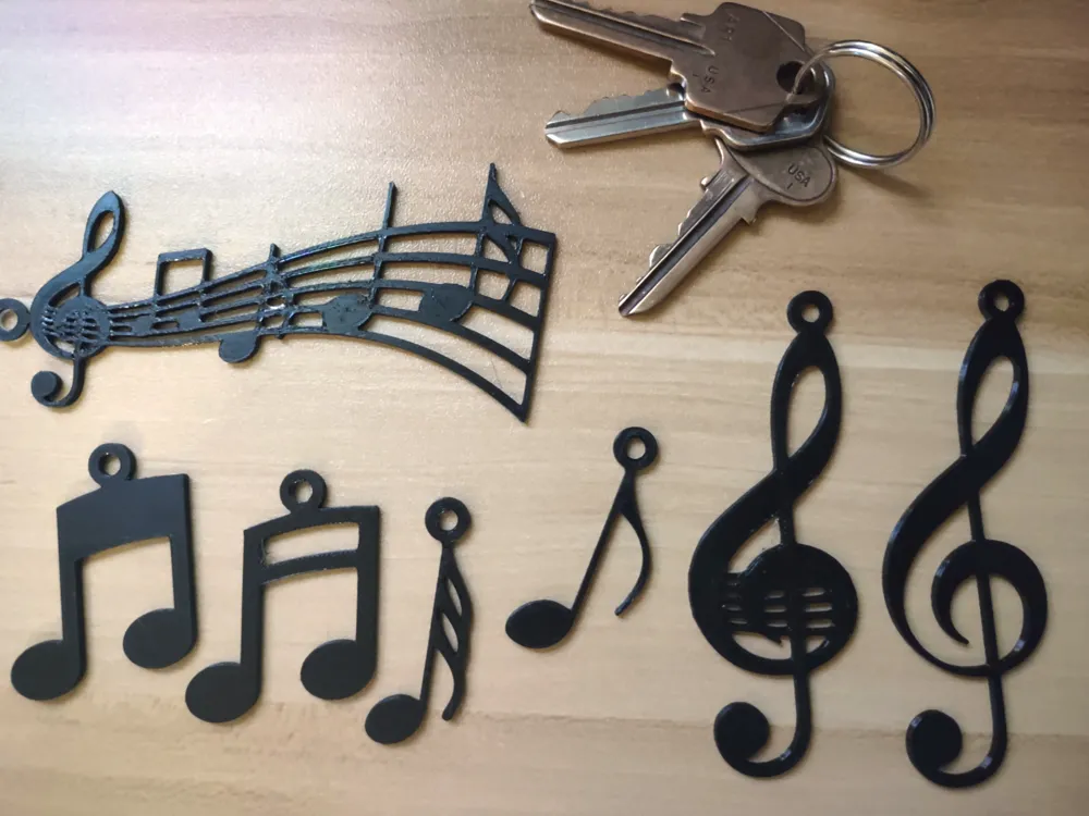 Music Notes Keychains by TonyLing - MakerWorld