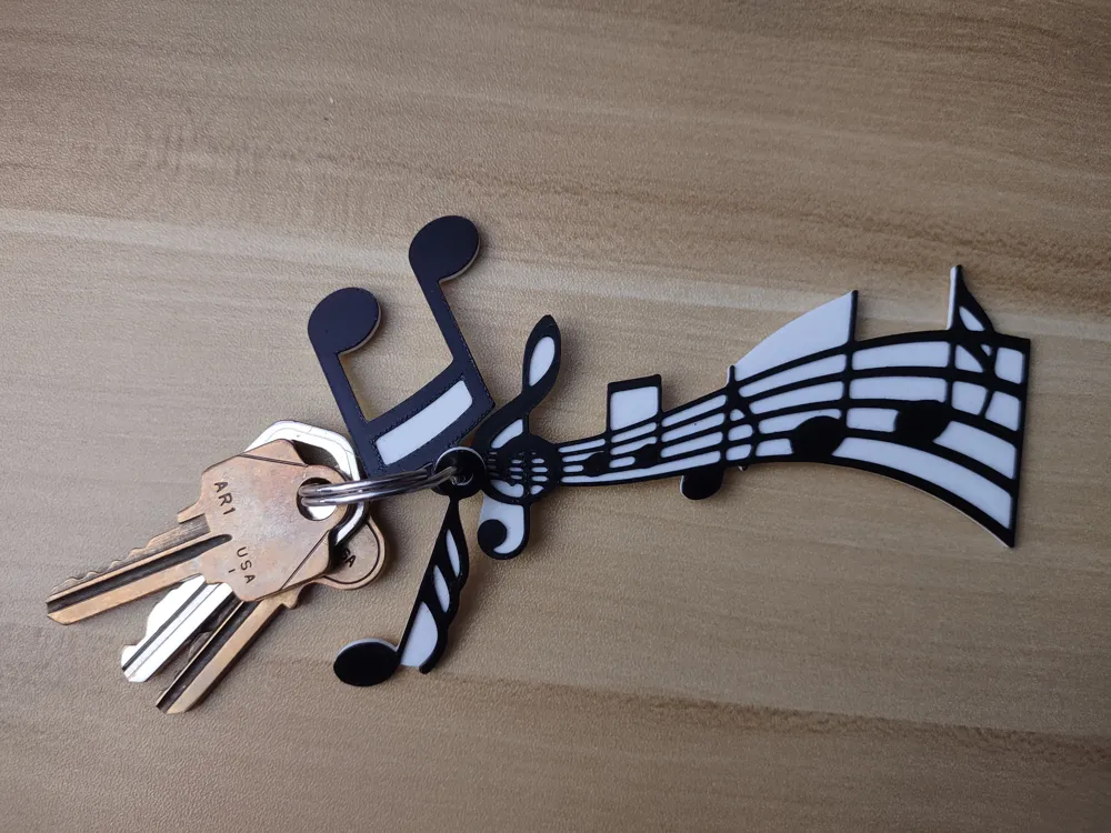 Music Notes Keychains by TonyLing - MakerWorld