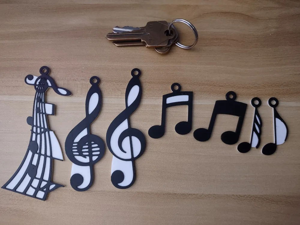 Music Notes Keychains by TonyLing - MakerWorld