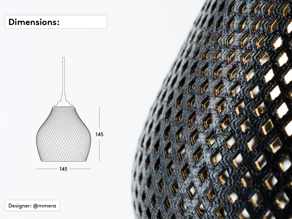 ISSAY pendant lamp - Rumbles series - Free 3D Print Model - MakerWorld