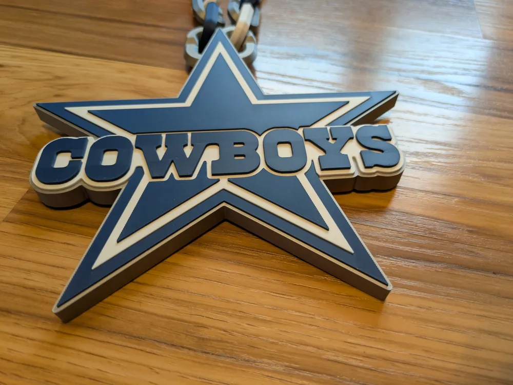 Dallas Cowboys Oversized logo with chain by Happy Day Fun Merch ...