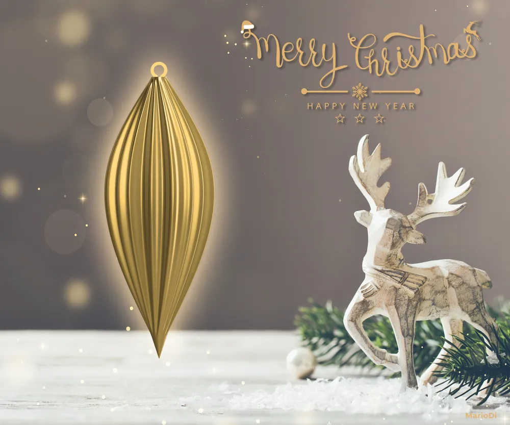 Christmas tree decoration printed in vase mode by Mario 3D - MakerWorld