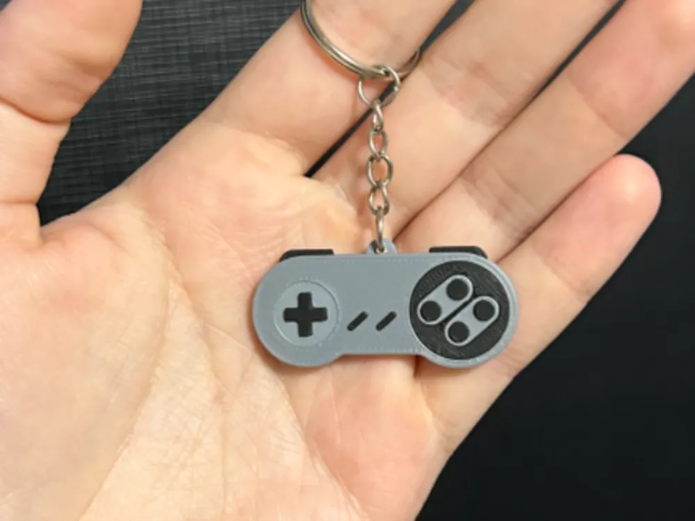 SNES Controller Keychain Remixed by Super3D - MakerWorld