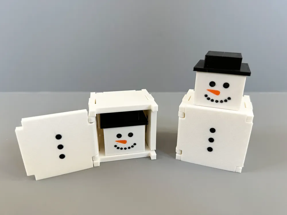 Reversible Snowman Toy - Free 3D Print Model - MakerWorld