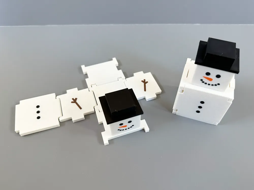 Reversible Snowman Toy - Free 3D Print Model - MakerWorld