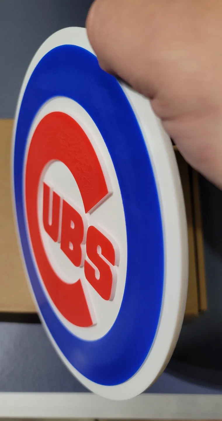 CHICAGO CUBS 3D Logo Large 223mm series by mercadogarzas - MakerWorld