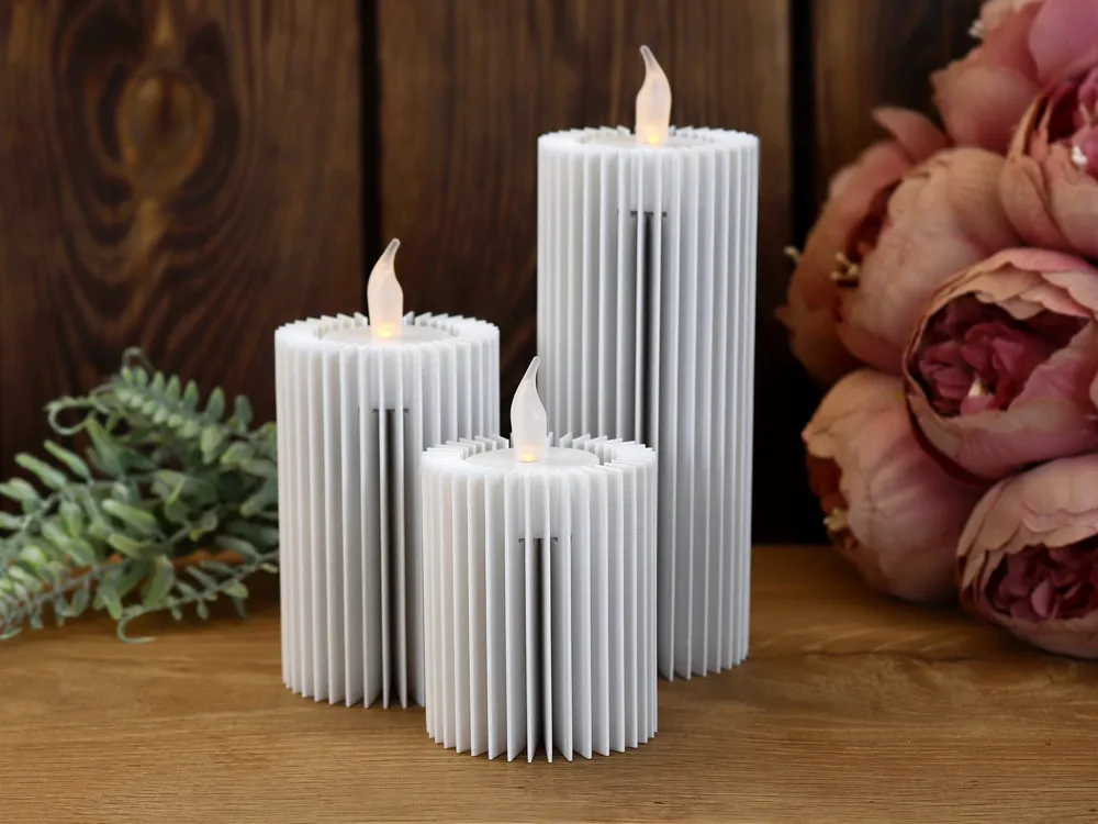 Pillars of Light: Minimalist Tealight Holder Set by Johnny_Bit - MakerWorld