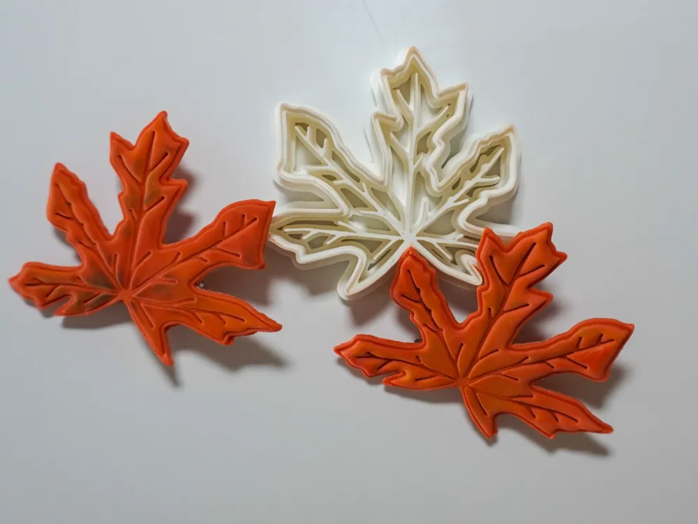 Maple Leaf Brooch Polymer Clay Cutter Necklace by Bogdan MakerWorld: Download Free 3D Models