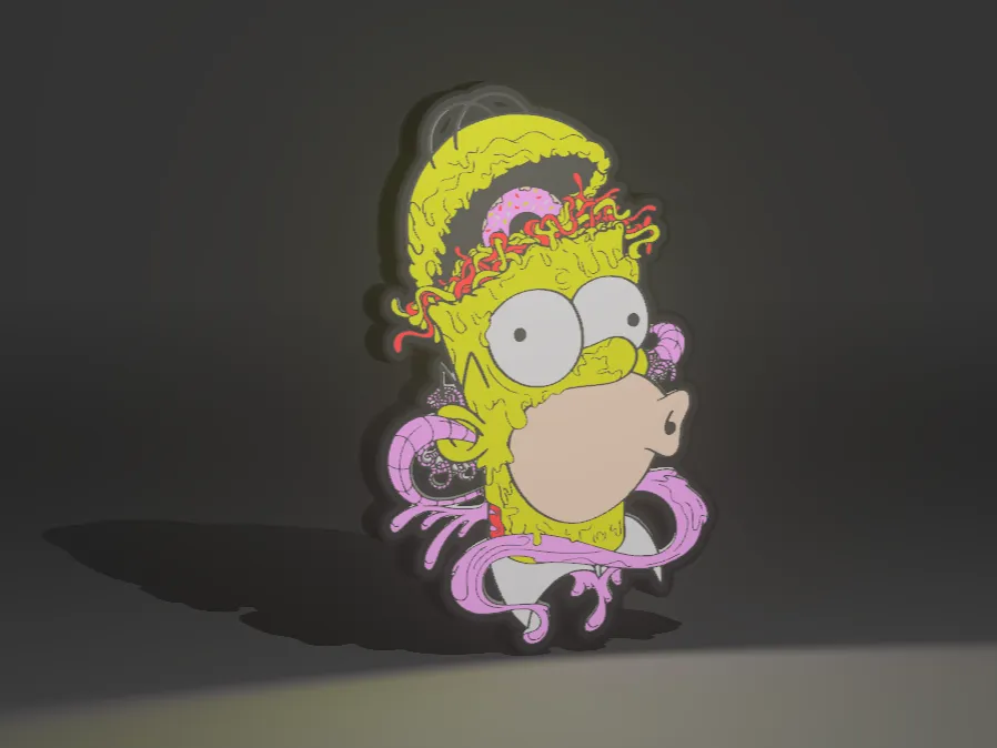 Home Simpson Light Box by Iron_Alex MakerWorld: Download Free 3D Models