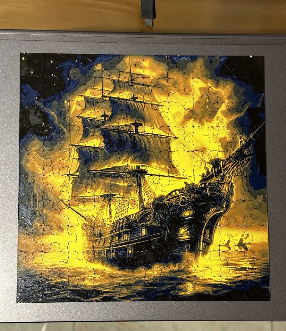 Puzzle Fire ship Thicker V2.0 improved by enricoRE - MakerWorld