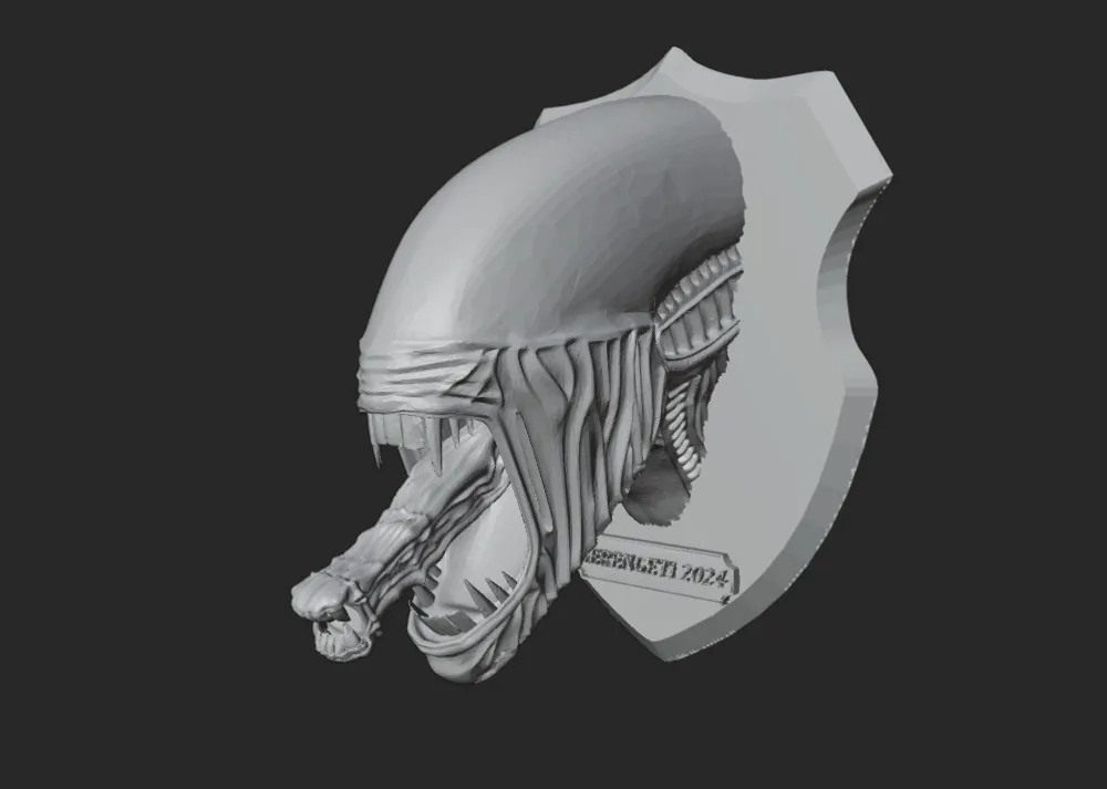 Alien Head Wall Hanger Remixed by Keroyon MakerWorld: Download Free 3D ...