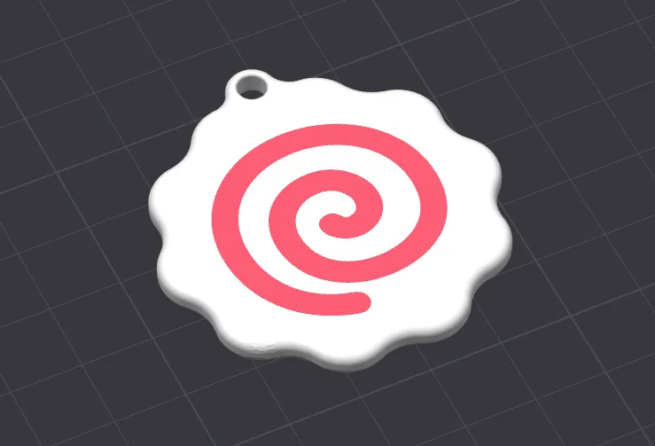 Naruto Fish Cake Keychain by OLD_FART - MakerWorld