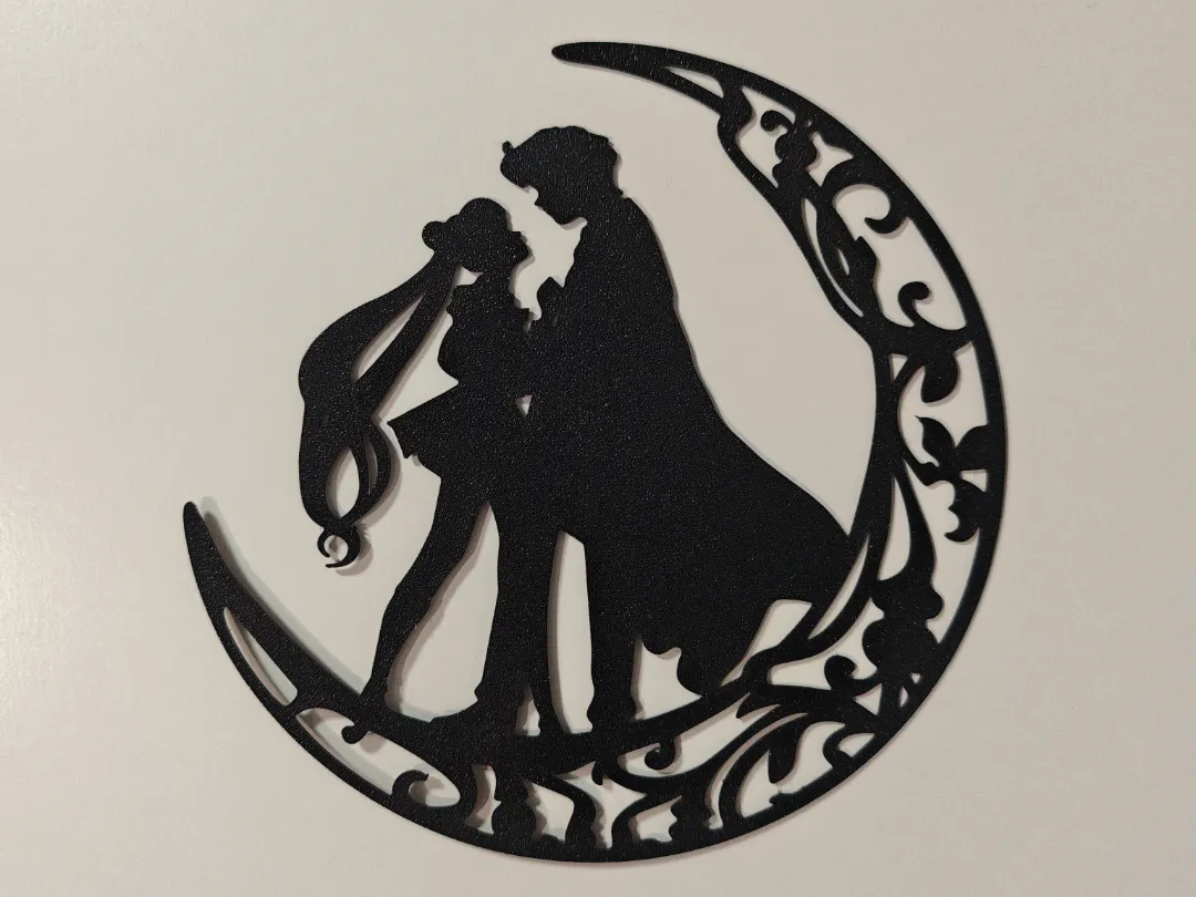Tuxedo Mask and Sailor Moon Wall Art - Free 3D Print Model - MakerWorld