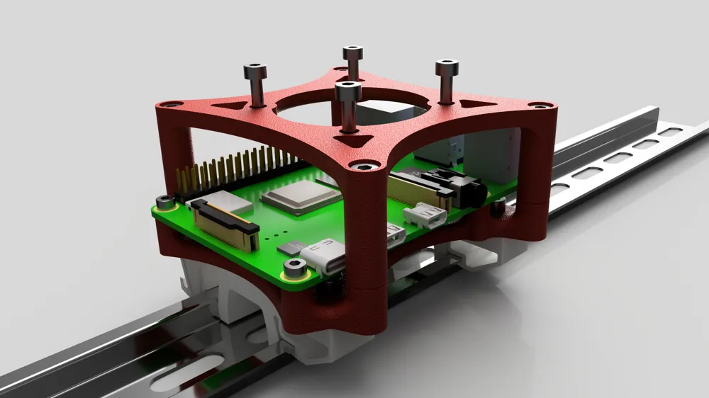 RPI Din Clips Mount 40mm Cooling Fan by Drak MakerWorld: Download Free ...