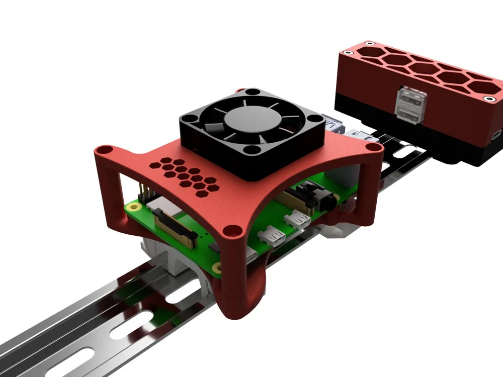 RPI Din Clips Mount 40mm Cooling Fan by Drak MakerWorld: Download Free ...