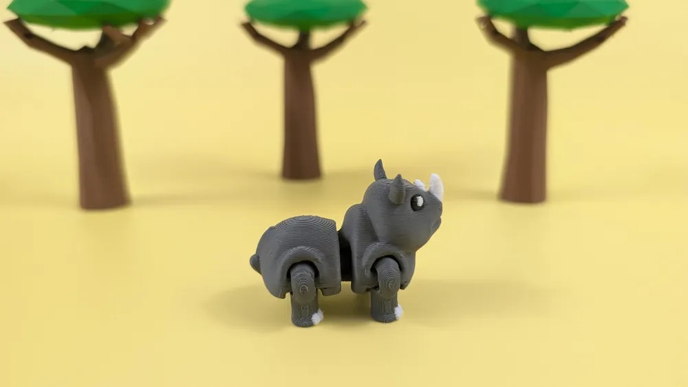 Rhino - Articulated Keychain Figure by Biocraftlab MakerWorld: Download ...