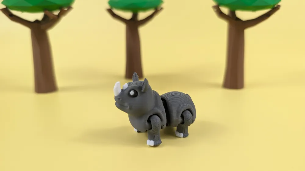 Rhino - Articulated Keychain Figure by Biocraftlab MakerWorld: Download ...