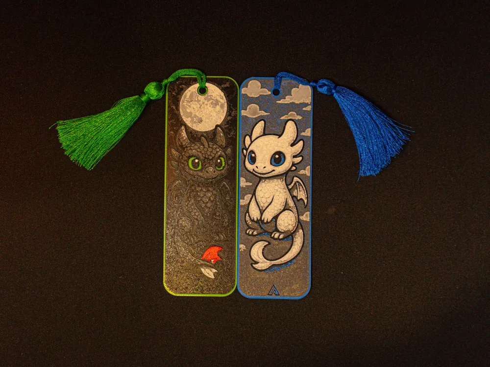 Toothless Dragon - Hueforge Bookmark - Free 3D Print Model - MakerWorld