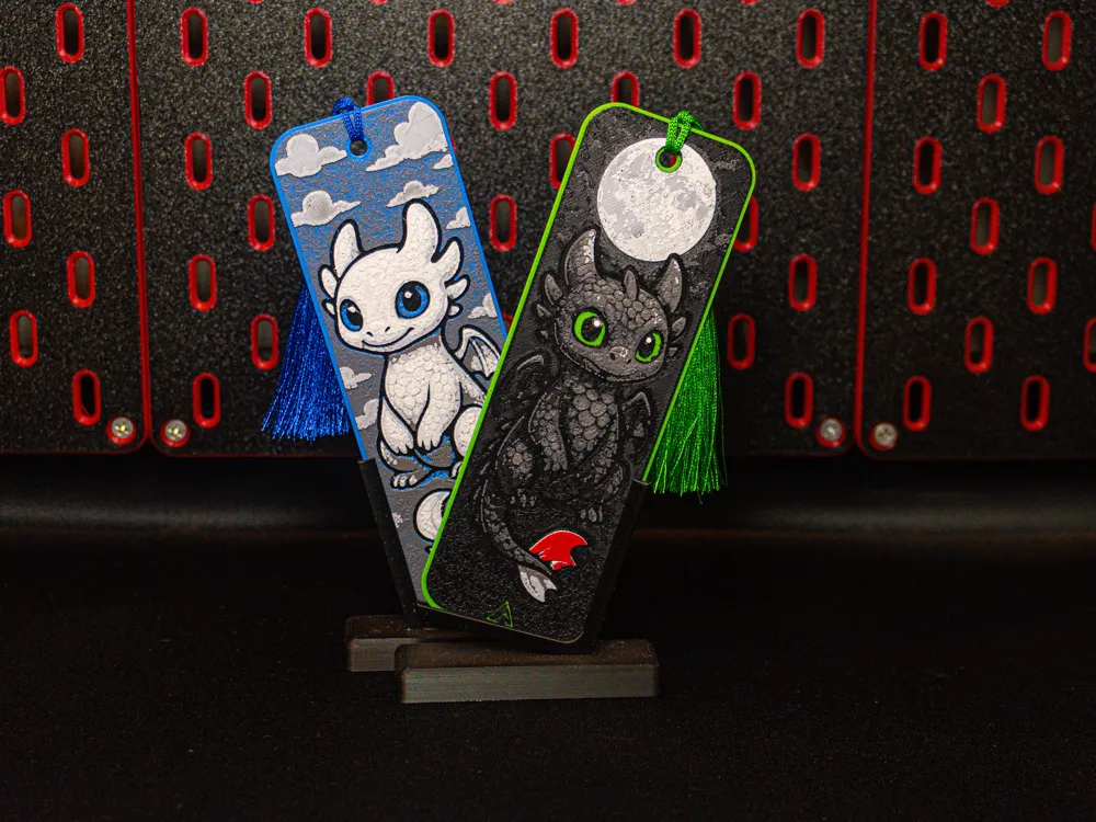 Toothless Dragon - Hueforge Bookmark - Free 3D Print Model - MakerWorld