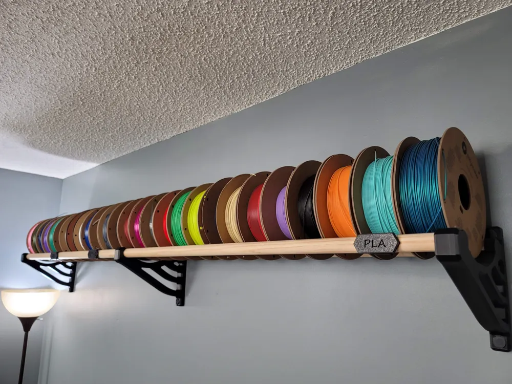 Filament Shelf Brackets - 1 Inch Dowel Rod Remixed by UB3D - MakerWorld