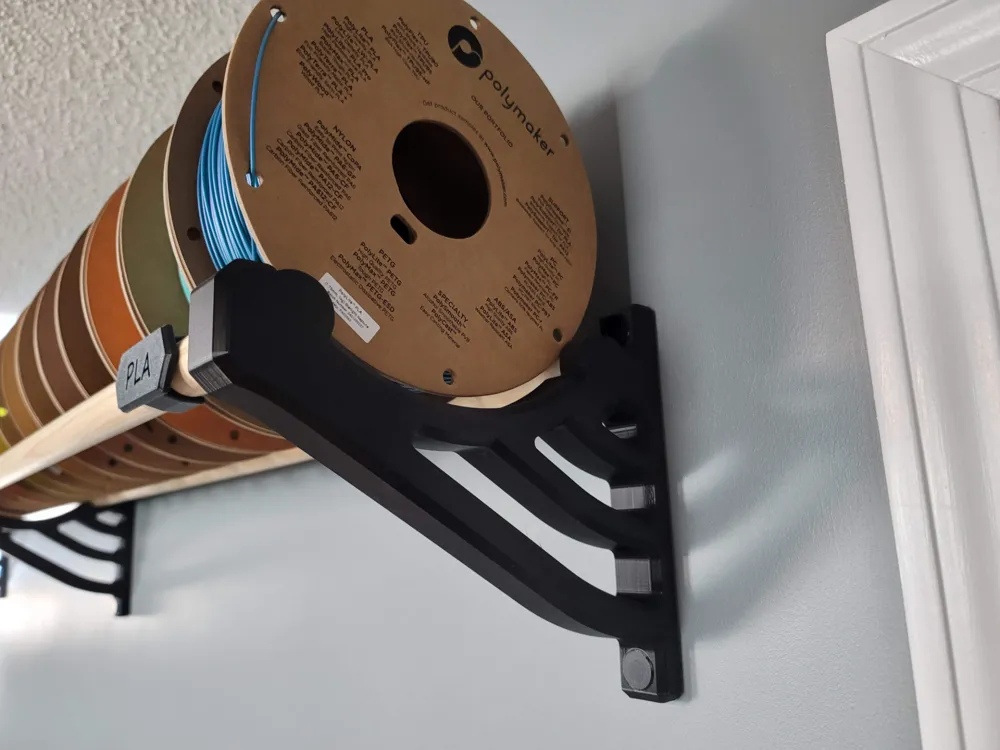 Filament Shelf Brackets - 1 Inch Dowel Rod - Free 3D Print Model ...