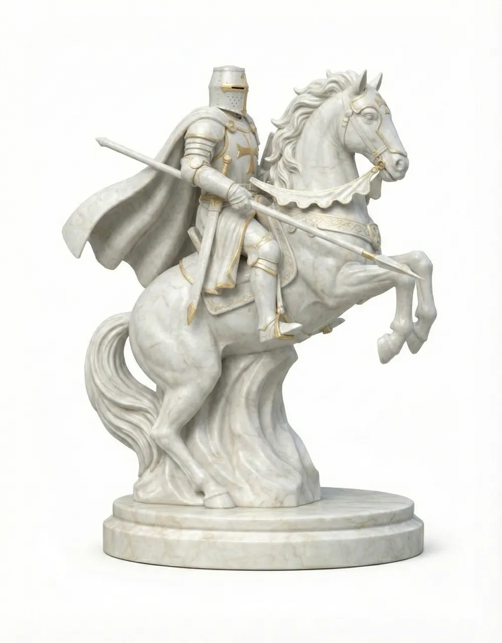 Templar Knight | Medieval Chess Statue - Free 3D Print Model - MakerWorld