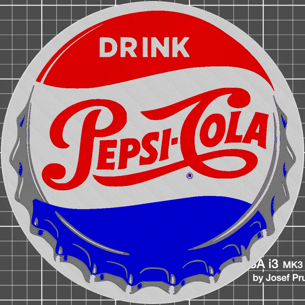 Vintage Pepsi Cola Sign 4 Colors by TripleGWorkshop - MakerWorld