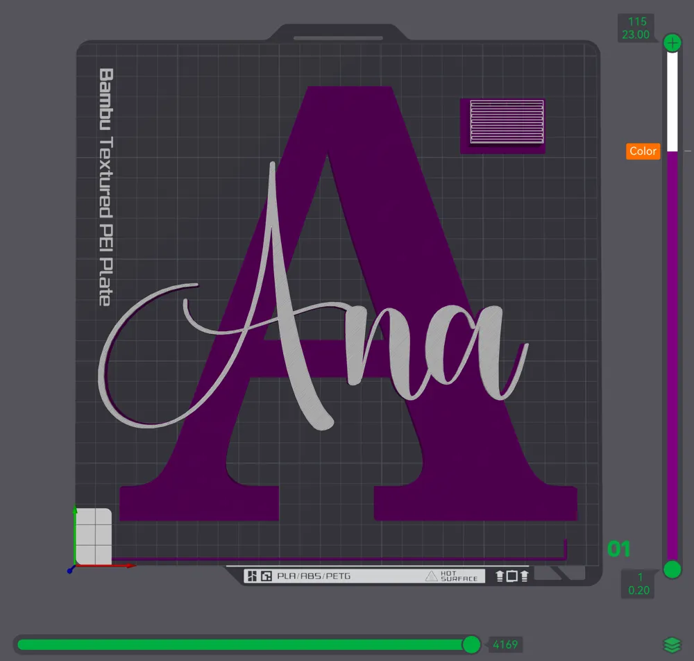 ANA Name Ornament Initial Nameplate Sign by meetoo333 MakerWorld ...