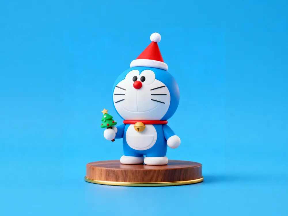 Doraemon Christmas Limited Edition - Robot Cat Figurine - Children's ...